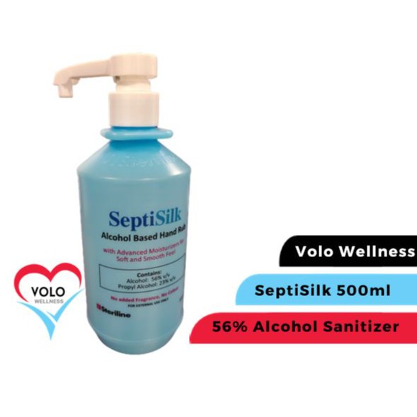 Septi-Silk 500ml, Alcohol Based Sanitizer Hand Rub (No-Rinse Hand ...