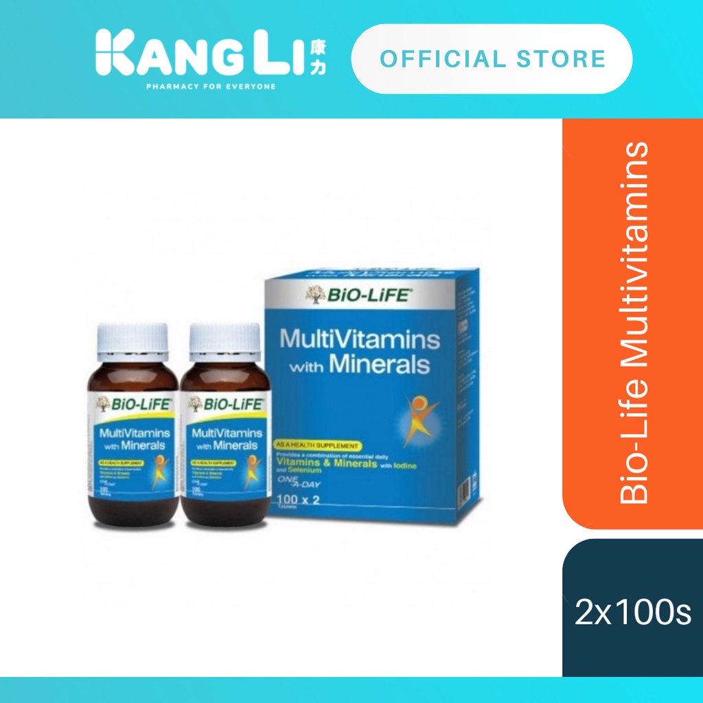 Bio-Life Multivitamins with Minerals 2x100s | Shopee Malaysia