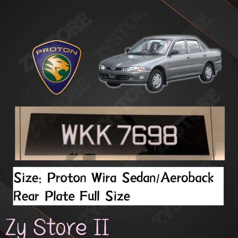 Proton Wira Sedan / Aeroback Rear Full Size Plate. Papan Kosong Pun ada ...