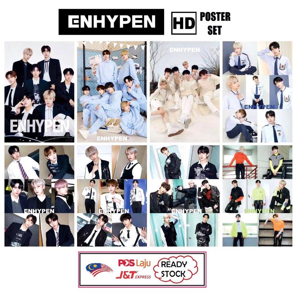 ENHYPEN 8pcs POSTER SET. Enhypen Kpop Poster. Enhypen Engine Poster ...
