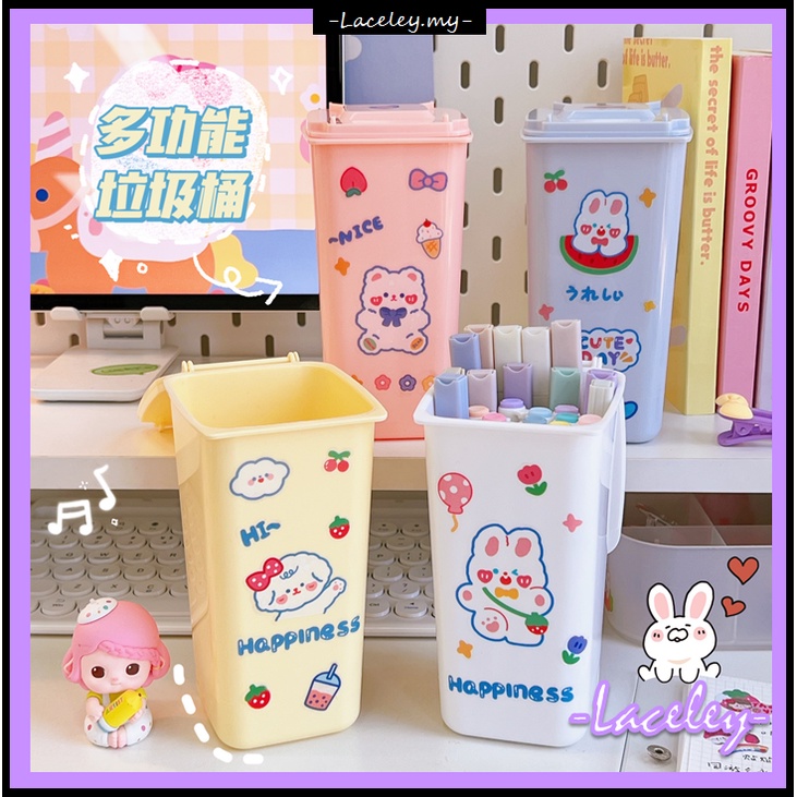 [READY STOCK]MIni Desktop Dustbin with Cover Small Garbage Paper Basket ...