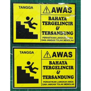AWAS Sticker Board, Sign Keselamatan, untuk Contruction Site, Sekolah ...
