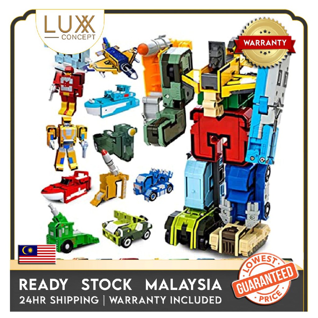 Number Transforming Robot 0 9 X 15 Pieces Transformer Kid