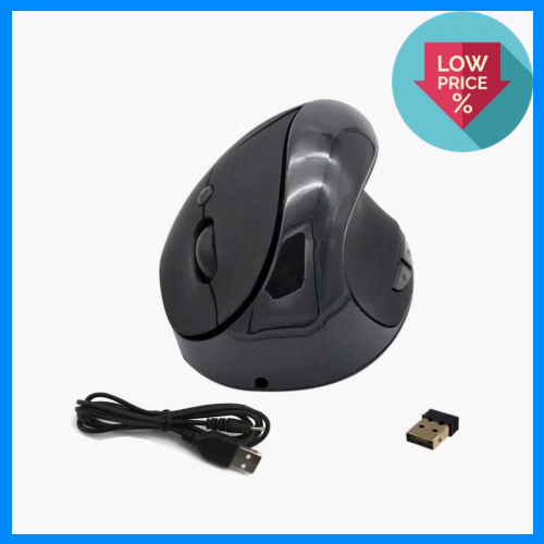 Optical Vertical Mouse Ergonomic Wireless Mouse (Balck) | Shopee Malaysia