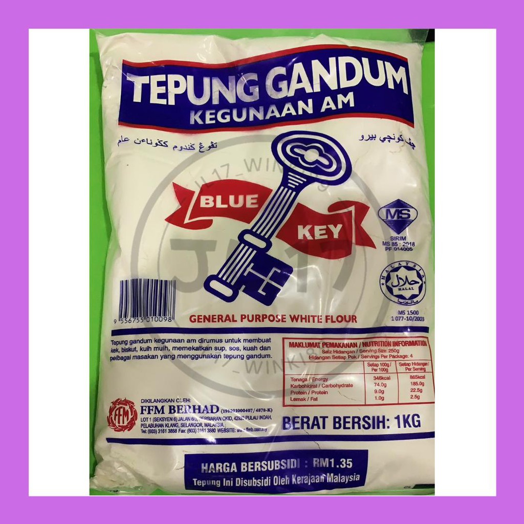 Tepung Gandum Cap Kunci Blue Key (1KG) | Shopee Malaysia