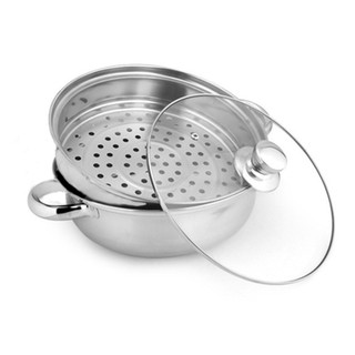 Pengukus Steamer Stainless Steel Periuk Kukus Cookware Steam Pot ( FREE ...