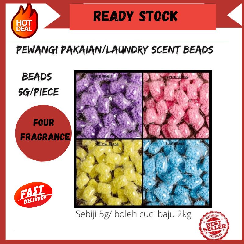 Laundry scent booster softener beads Pewangi kain Perfume laundry beads ...