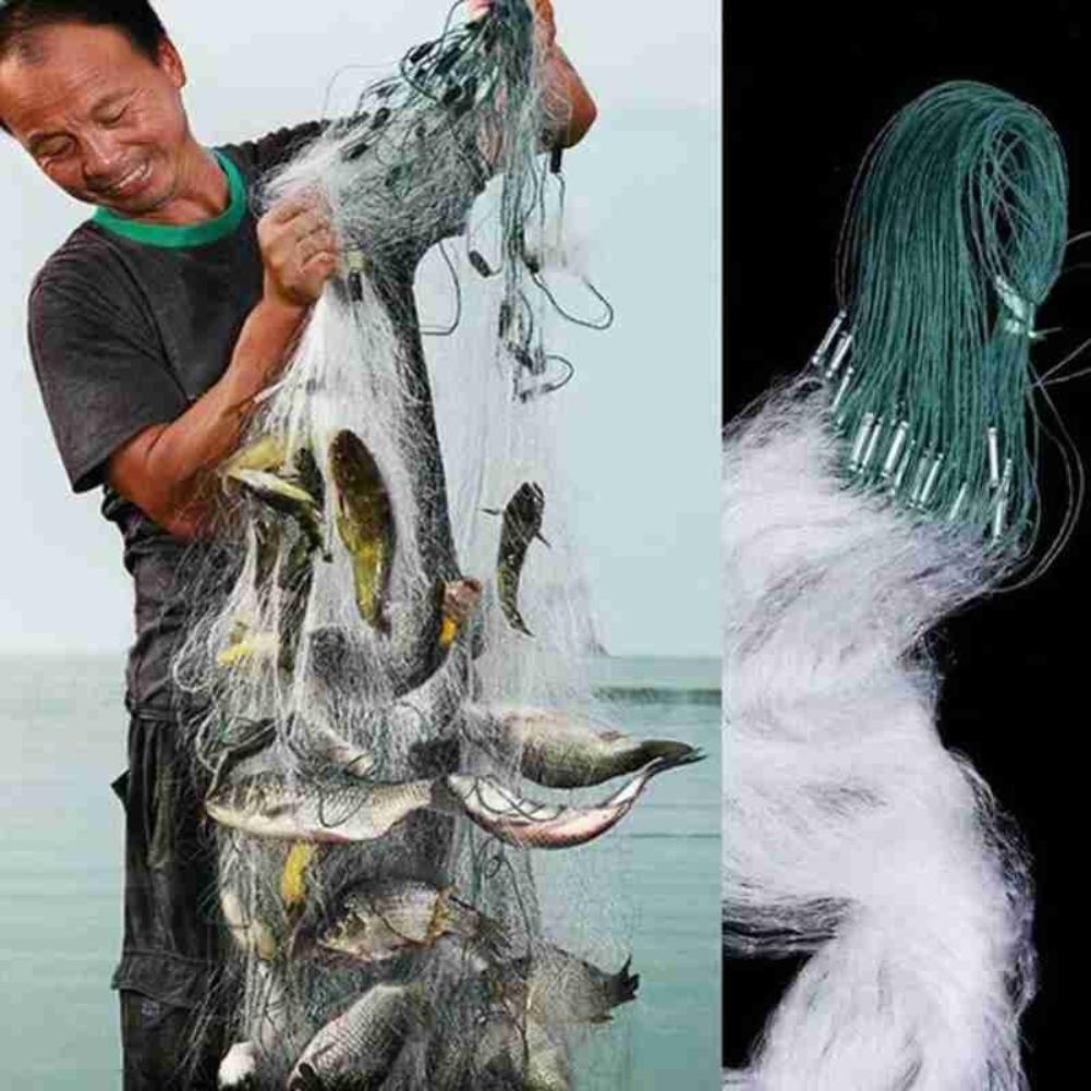 Fishing Net Single Mesh Nylon Durable Float Trap Monofilament Gill Net ...