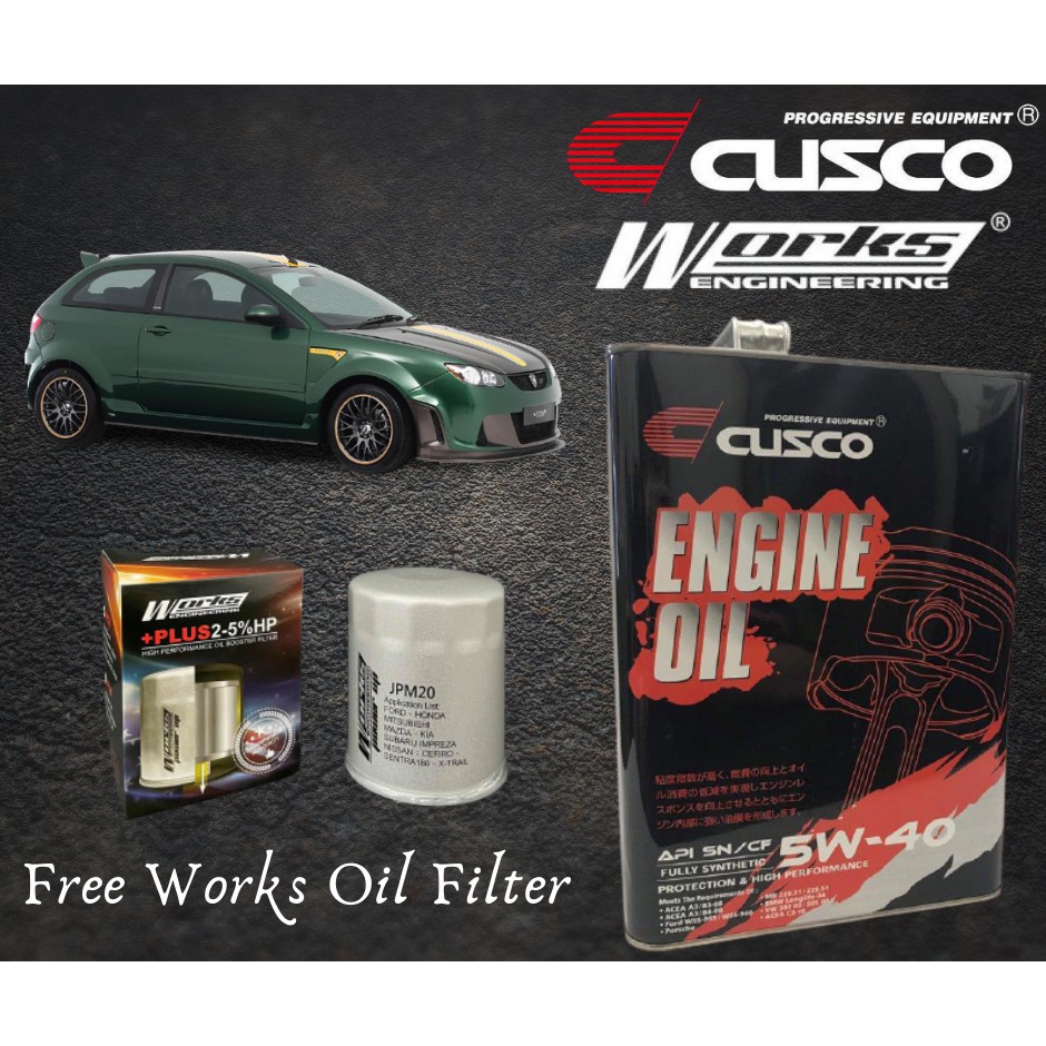 PROTON SATRIA NEO 2006-2010 CUSCO JAPAN FULLY SYNTHETIC ENGINE OIL 5W40 ...