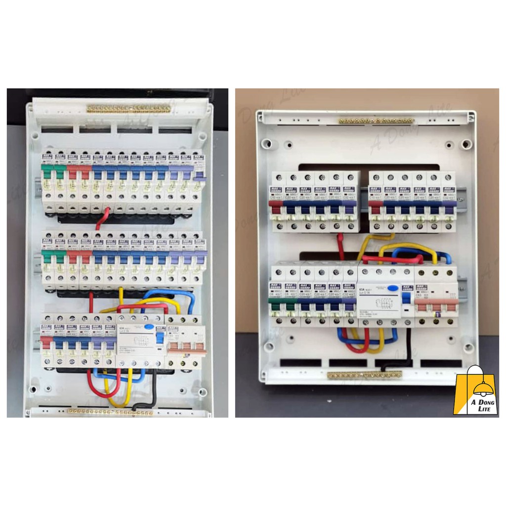 MAXGUARD Three Phase Full Set PVC DB Box Complete Set 2 Rows And 3