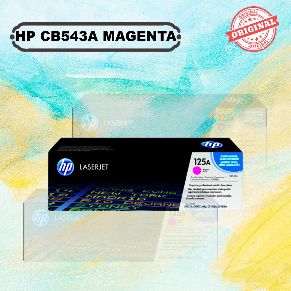 HP GENUINE Original CB543A / CB 543A / 543A - 125A - (Toner Magenta ...