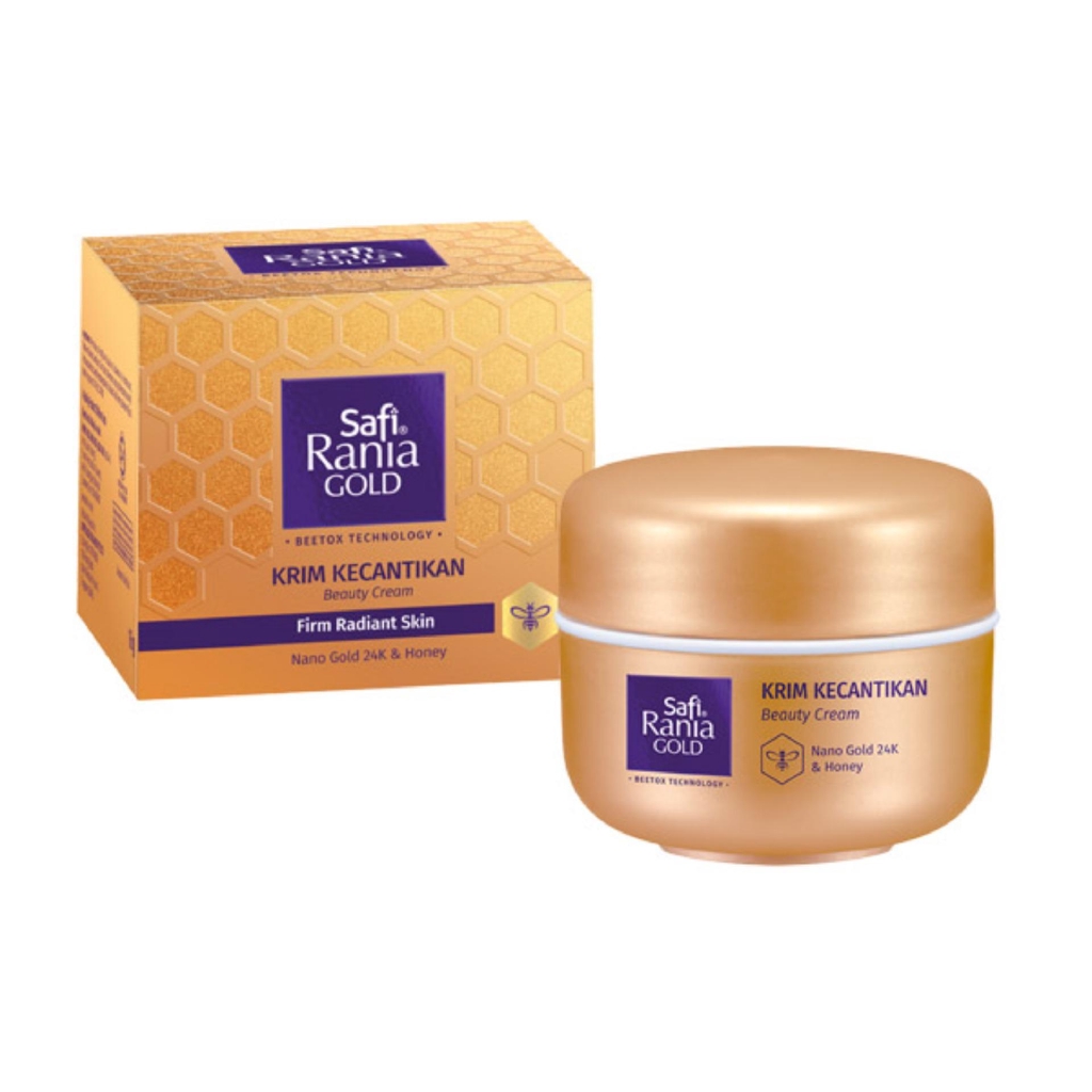 Safi Rania Gold 24K Honey Krim Kecantikan 16g | BeeCost