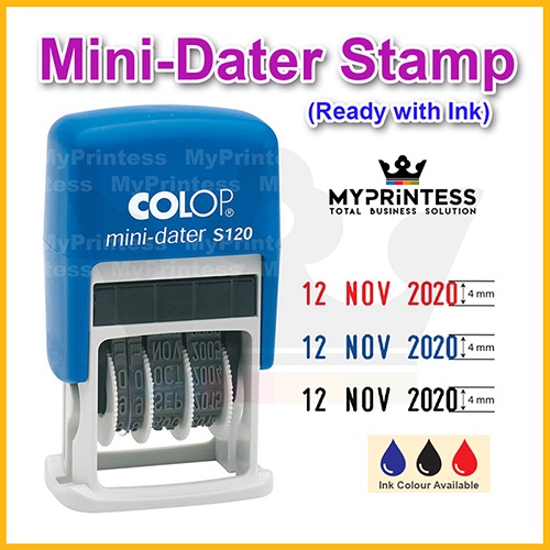 COLOP S120 DATE STAMP I DATE STAMP I SELF-INKING MINI DATER I DATE CHOP I DATE COP I COP TARIKH ...