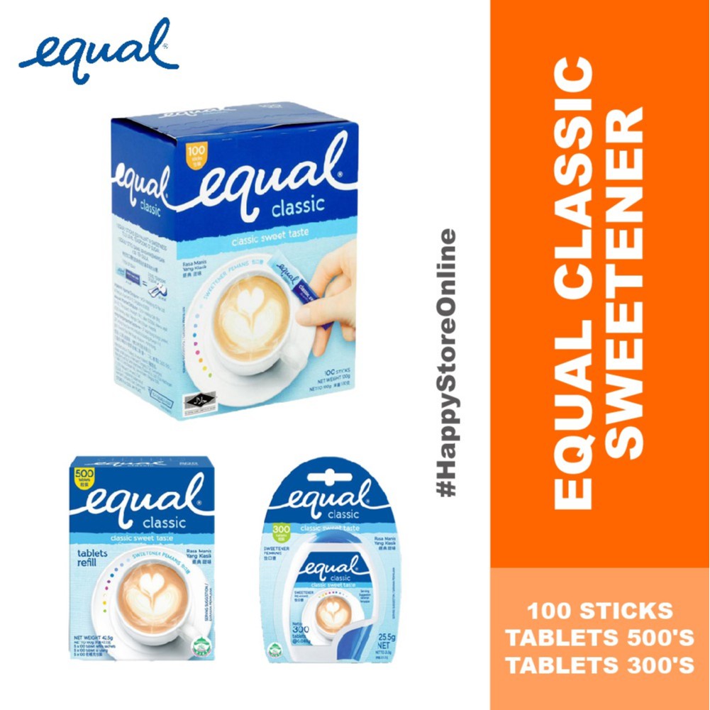 Equal Classic (Sticks 100's) (Tablet 300's & Refill 500's) | Shopee ...