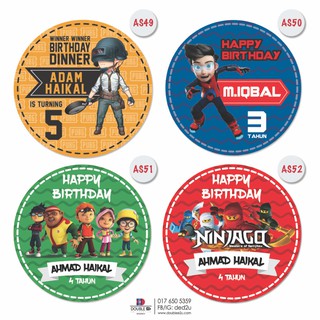 BIRTHDAY STICKER / 100PCS / 4CM - 5CM / STICKER HARI JADI | Shopee Malaysia