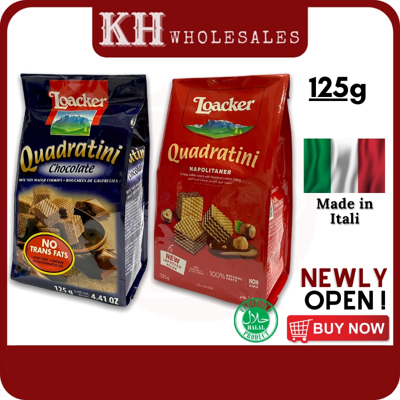 [125g] KH Loacker Quadratini Loacker Wafer Loacker Chocolate Biskut ...