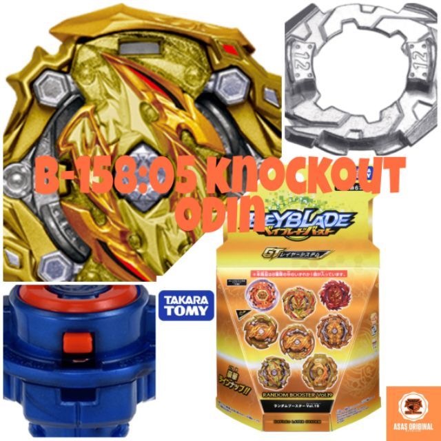 ORIGINAL TAKARA TOMY KNOCKOUT ODIN. 12.0PERATE'.TEN RANDOM BOOSTER VOL ...