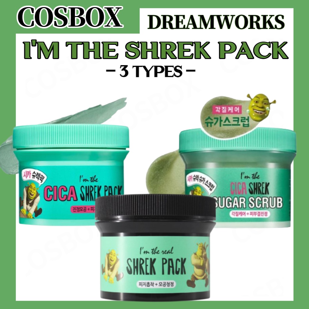 [DREAMWORKS] Shrek/shrek Mud Mask Shrek Mask 3 Kinds Exfoliating Deep ...