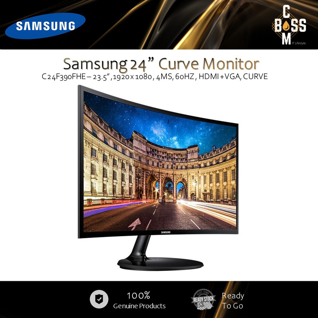 *HOT MODEL* SAMSUNG 24" CURVED MONITOR C24F390FHE WITH SUPER SLIM AND ...