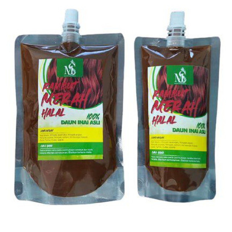 INAI RAMBUT MERAH HALAL 250gram & 400gram | Inai Rambut Siap Bancuh ...