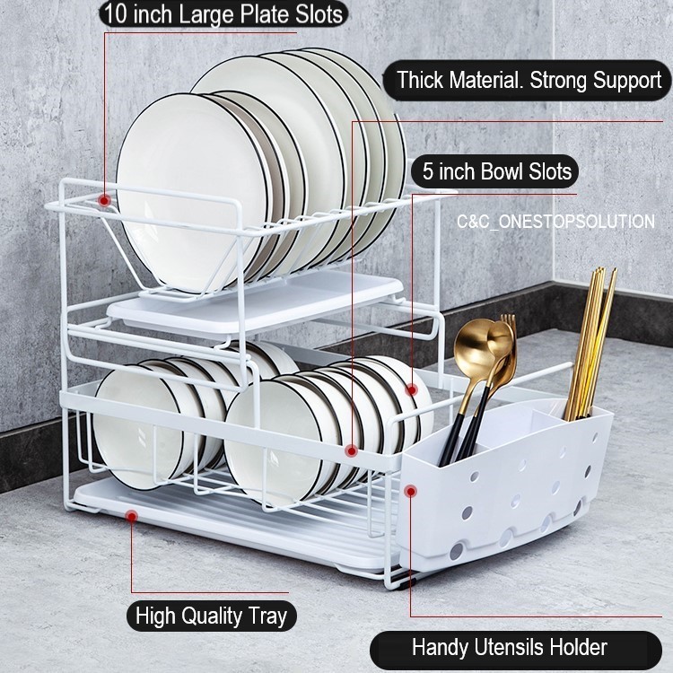 RAK PENGERING PINGGAN MANGKUK RAK PINGGAN MANGKUK RACK PINGGAN 2 TIER ...