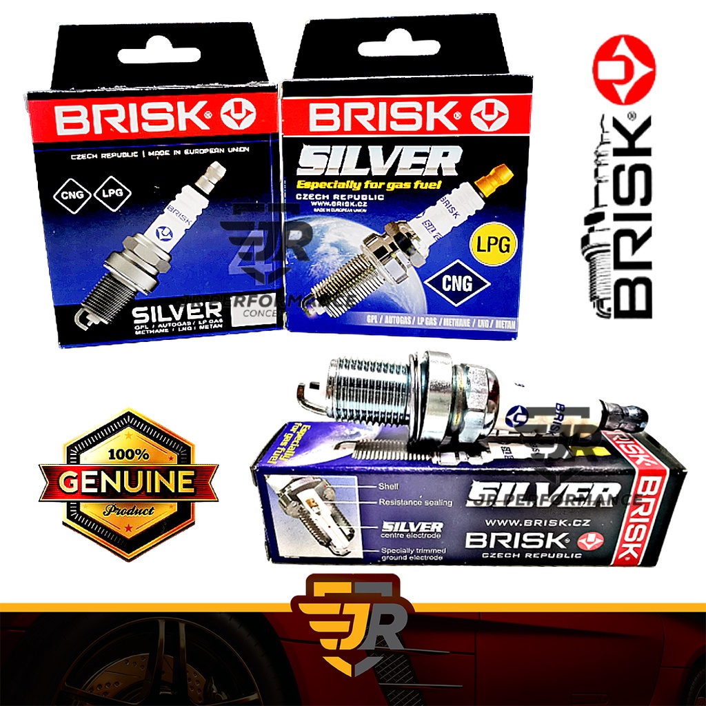 Brisk Silver Spark Plug Elantra I10 I20 I30 Tuscon Kancil Kelisa ...