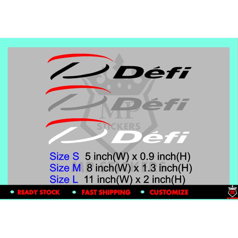 DEFI STICKER DEFI METER MYVI VIOS CITY CIVIC AXIA BEZZA WIRA WAJA ...