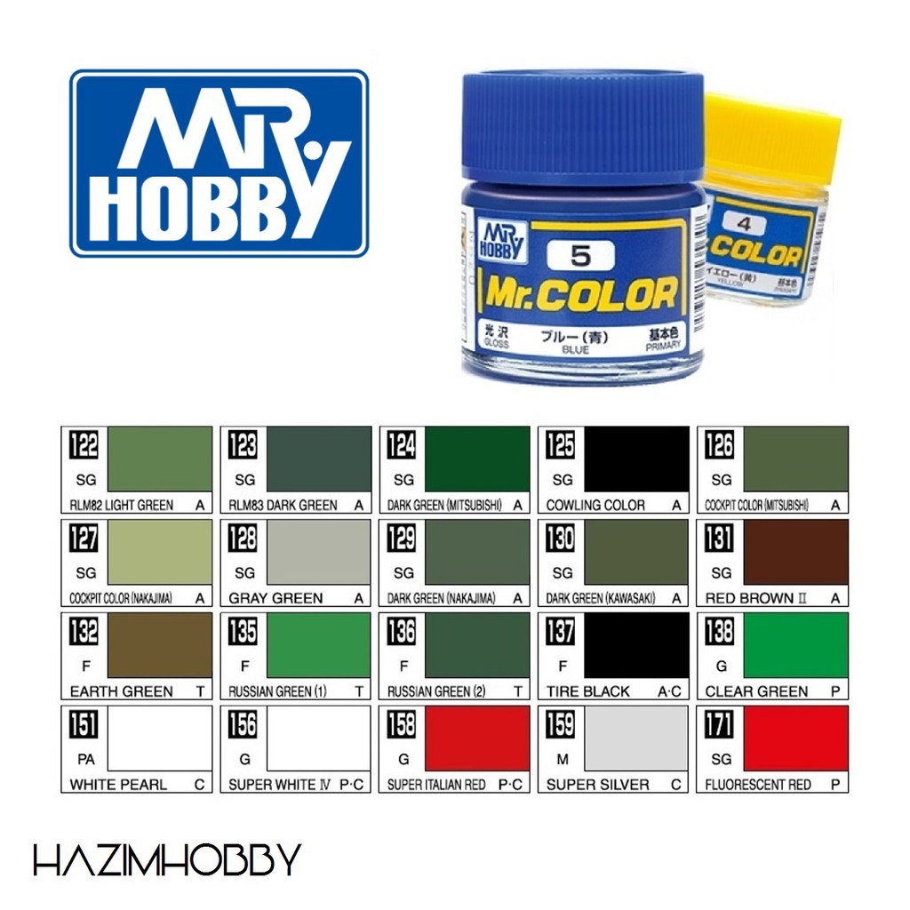 MR HOBBY Color 10ml C122-C171 - MRHOBBY MRCOLOR | Shopee Malaysia