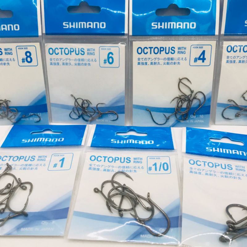 SHIMANO OCTOPUS HOOK WITH RING HK-008 | Shopee Malaysia