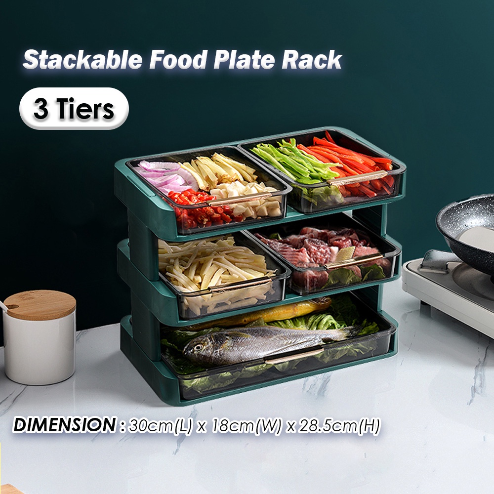 FC009 MallMart Stackable Food Plate Rack Food Serving Plate Food ...