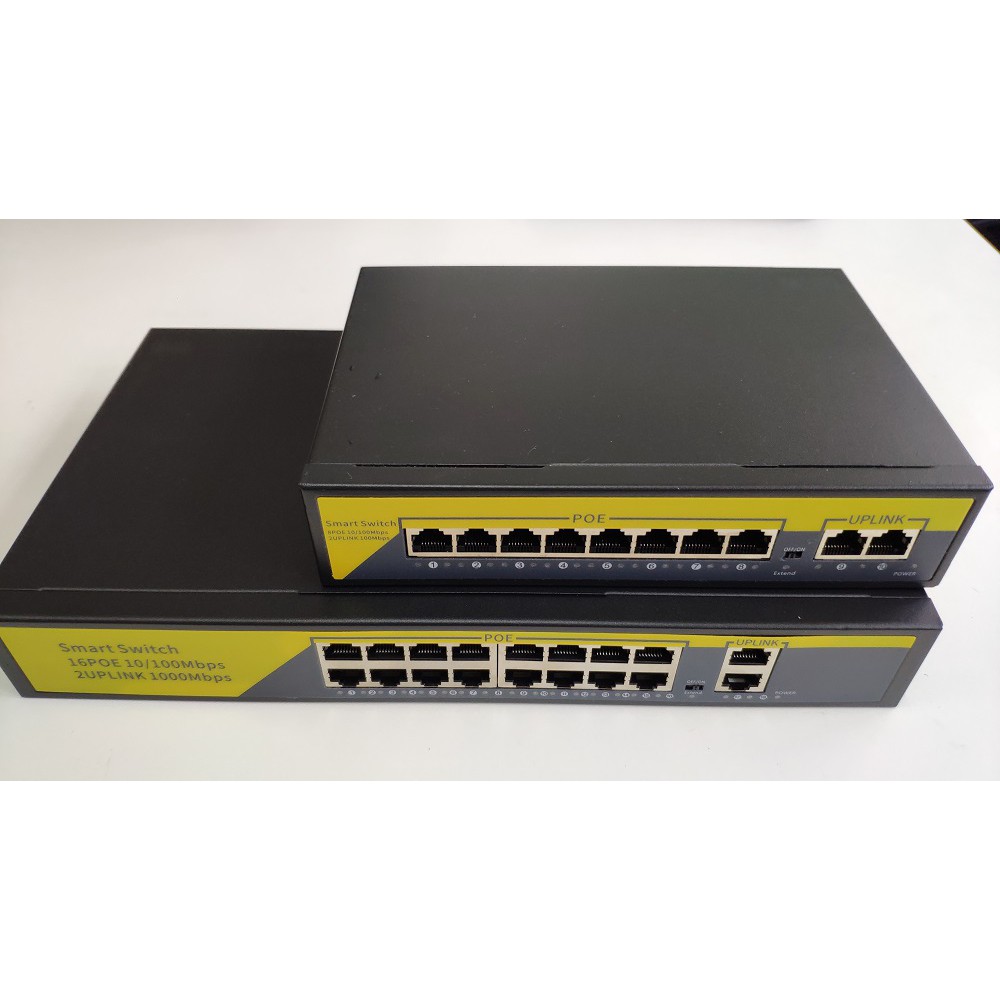 EZCTECH 48v SMART POE 8/16 PORT SWITCH FOR POE CAMERA , NVR ,IP CAMERA ...