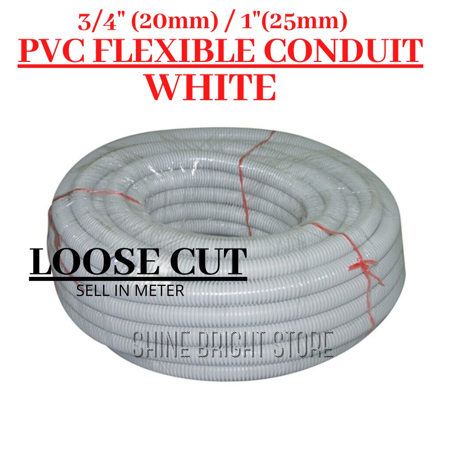 PVC FLEXIBLE CONDUIT WHITE / PVC FLEXIBLE PIPE WHITE / WHITE CONDUIT ...