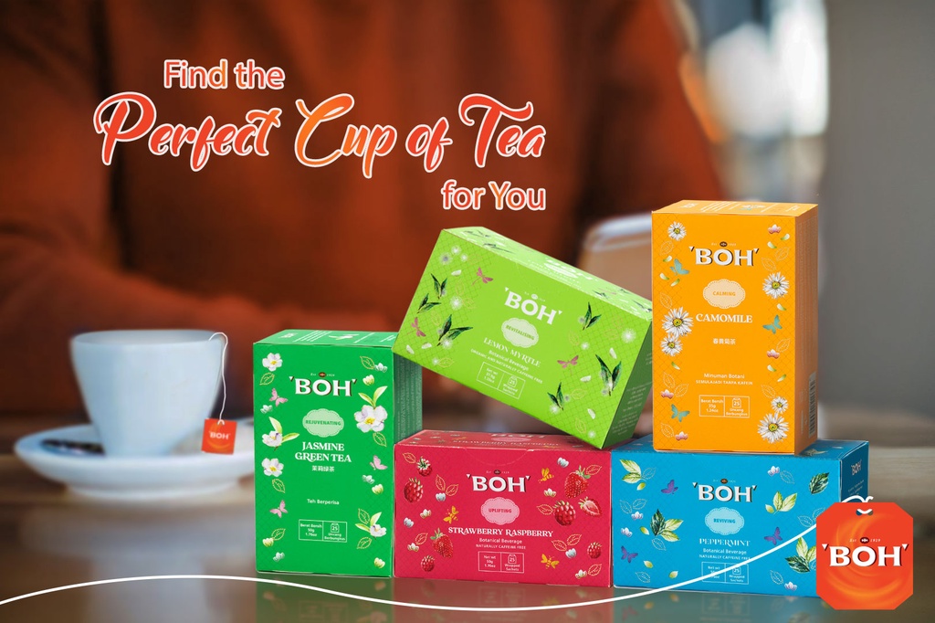 BOH Tea Peppermint Chamomile Jasmine Herb And Fruit Infusion Range ...