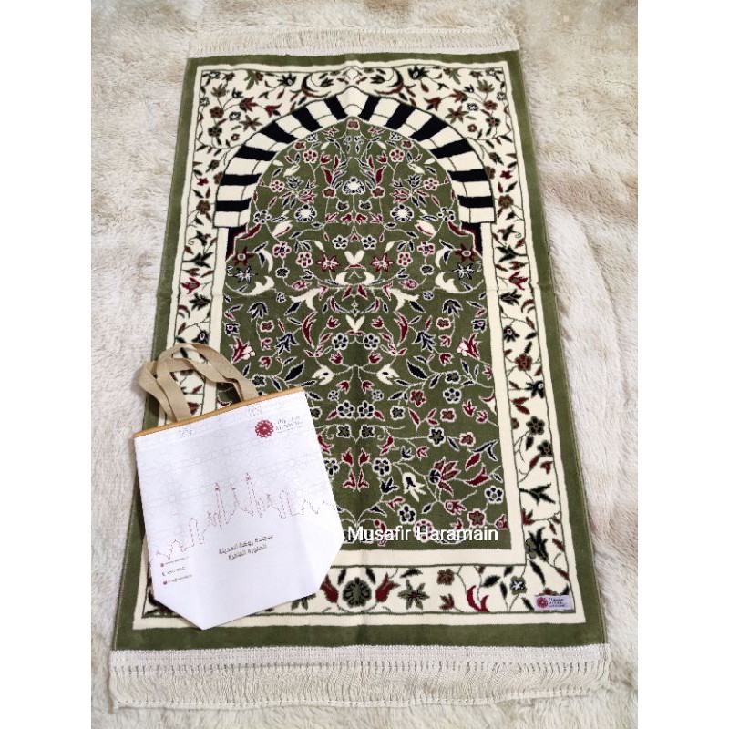 SEJADAH RAUDHAH RAUDAH RAWDAH RAWDA Bunga Hitam & Putih + PAPER BEG ...