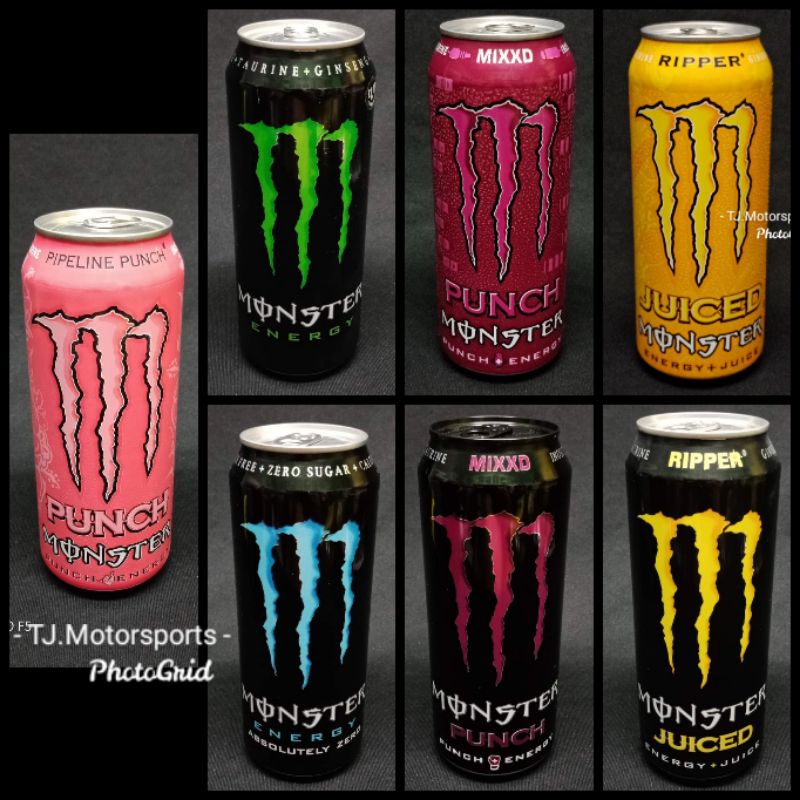 Monster Energy Drink Basic Flavour Mixxd Pipeline Punch Ripper Zero ...