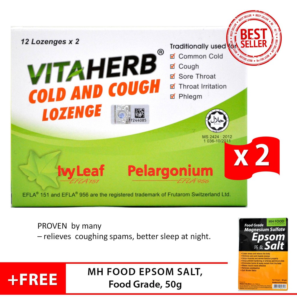 VITAHERB Cold and Cough Lozenges 12s x 2 (Twin Pack) | Shopee Malaysia