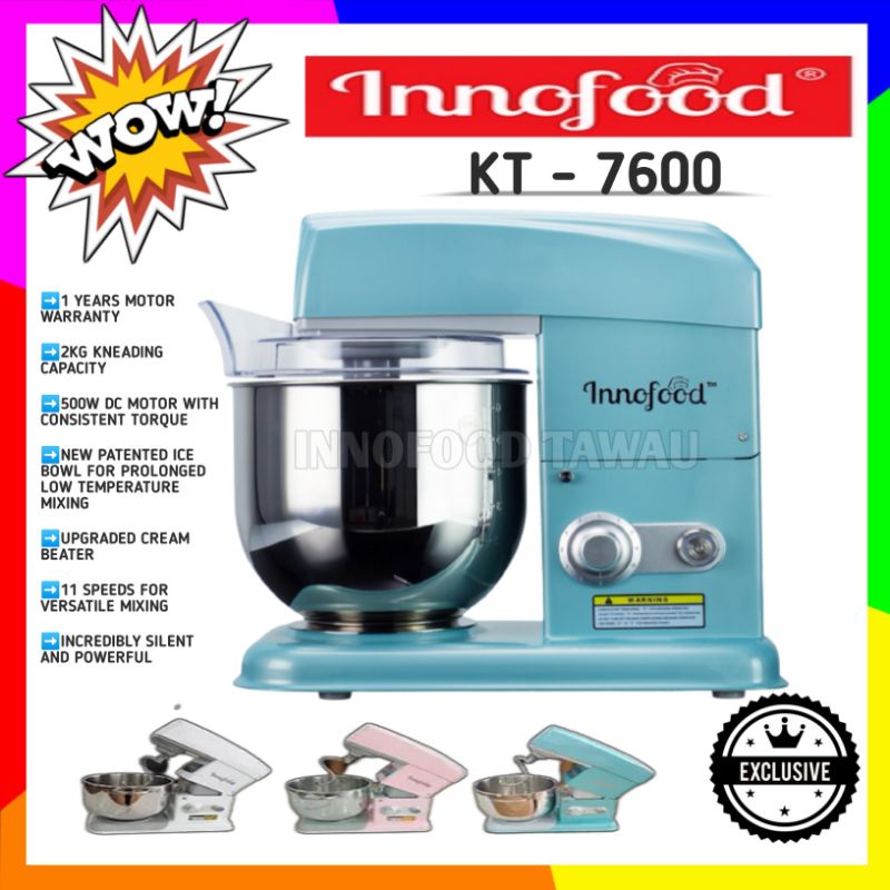 Innofood Heavy Duty Professional Silent Stand Mixer KT-7600 | Shopee ...