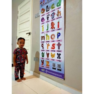 Mari Mengenal ABC Bunting size 2 kaki x 5 kaki Ready Stock | Shopee ...