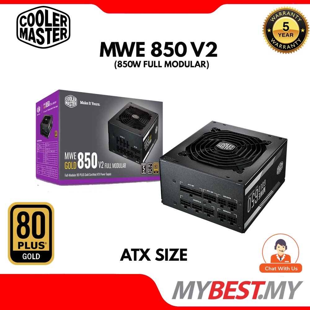 Cooler Master MWE 500W / 550W / 600W / 650W/ 750W / 850W / 1000W V2 80 ...