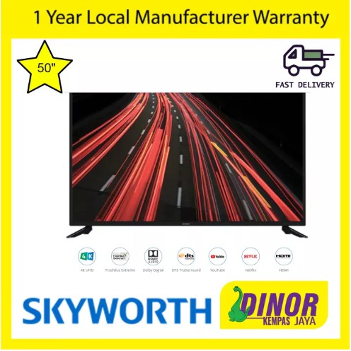 Skyworth 50" 4k uhd smart led tv 50ub5100 | BeeCost
