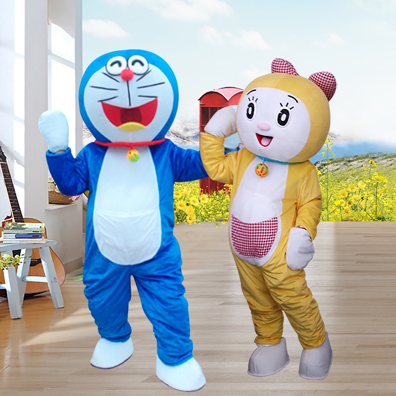 Doraemon Pokonyan Anime Mascot Cartoon Costume for Adult Christmas ...