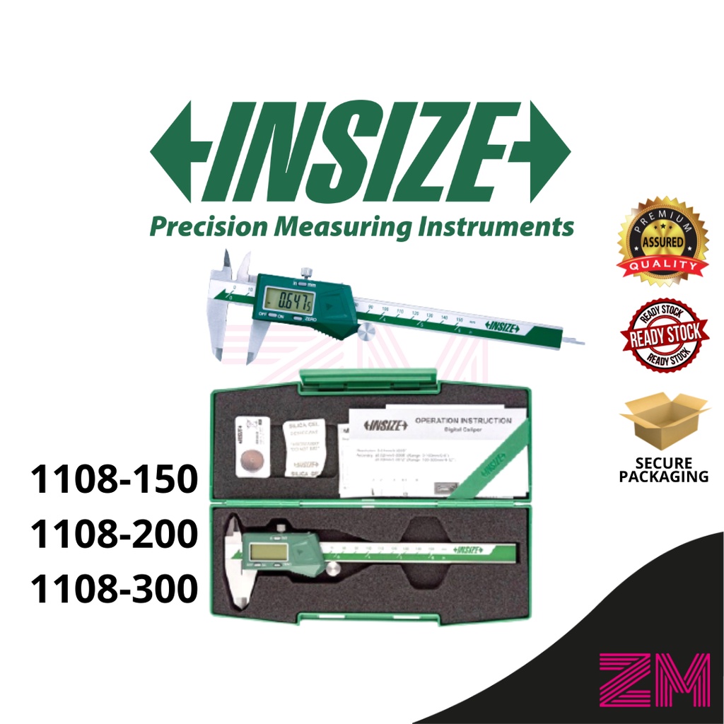 INSIZE Digital Caliper (1108-150), (1108-200), (1108-300) 数码卡尺 6" 150mm ...