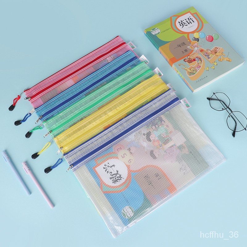 A4 File Folder Document Bag Zip Zipper Bags Waterproof Plastic Pouch ...