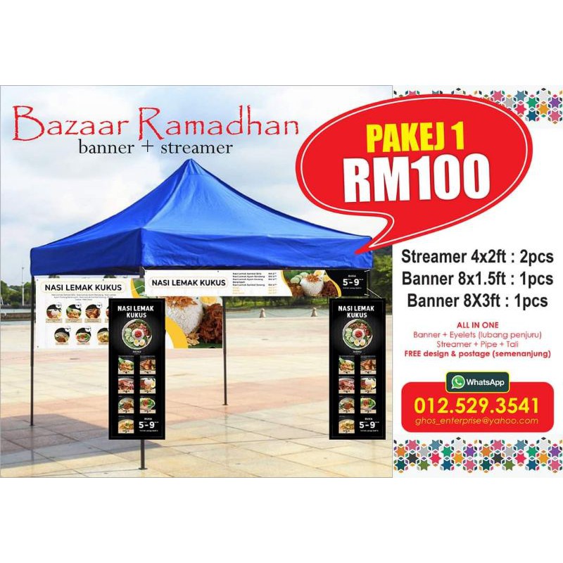 Pakej Banner Khemah Bazaar Ramadhan | Shopee Malaysia
