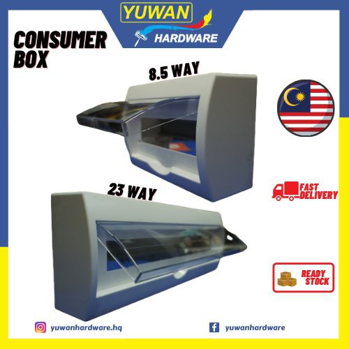 CONSUMER BOX 8.5 WAY 1 ROW ELECTRIC KOTAK SUIS MAIN ELECTRICAL BOX DB ...