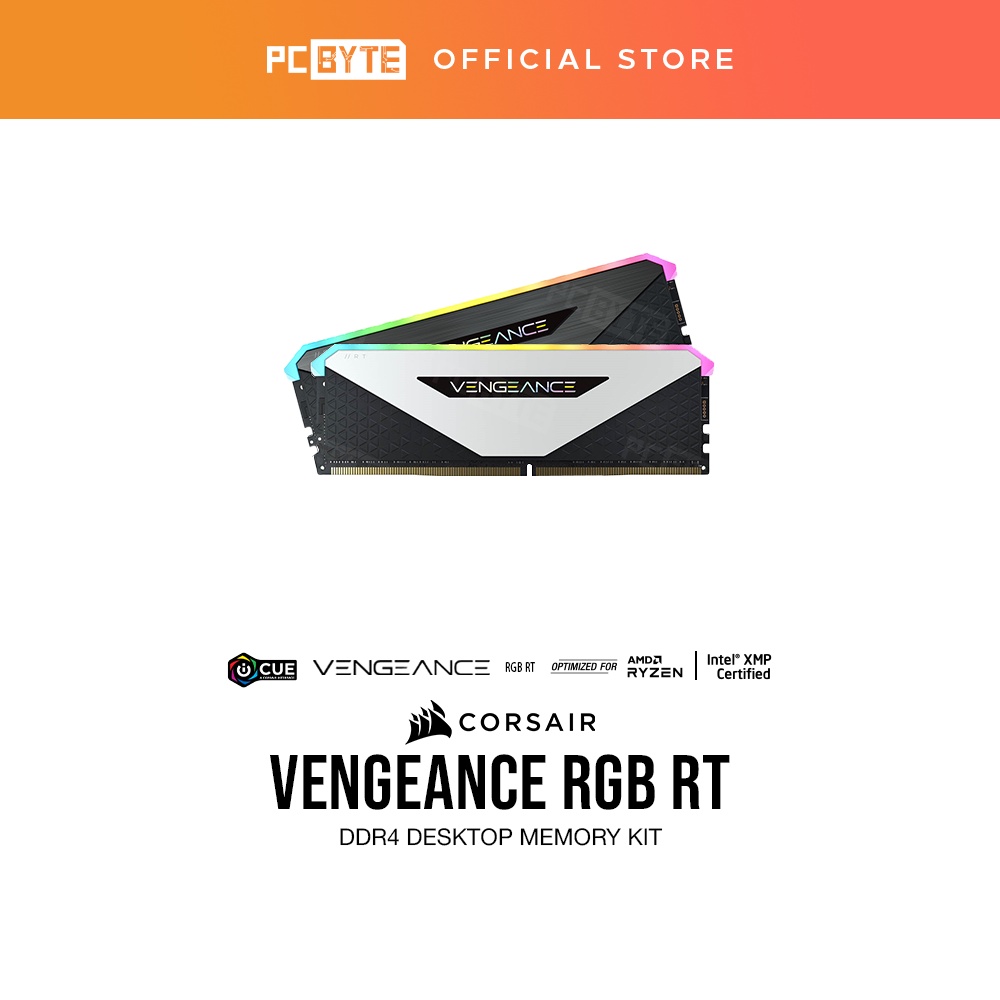 Corsair Vengeance RGB RT DDR4 Desktop Memory AMD - (Black/White ...