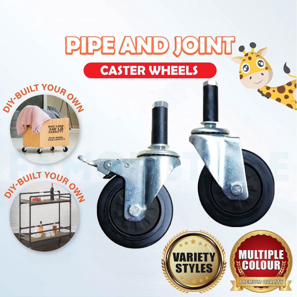 Black Anti Static Swivel Trolley Wheel Heavy Duty Caster Wheel Caster Roller Racking Roda Troli ...