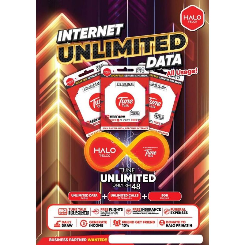 HALO TELCO ( Unlimited sim) | Shopee Malaysia