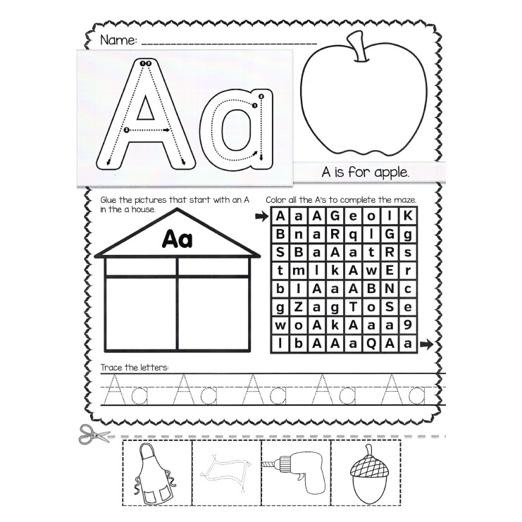 🌈PRINTABLE PDF🌈 26 A-Z ALPHABETS EXERCISE + English learning + pre ...