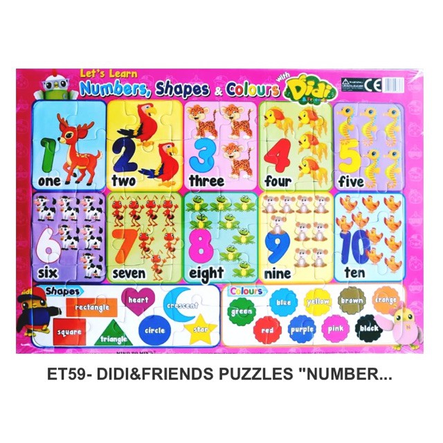 Puzzle Didi & Friends Cartoon For Kids (Let's Learn Number Shape and ...